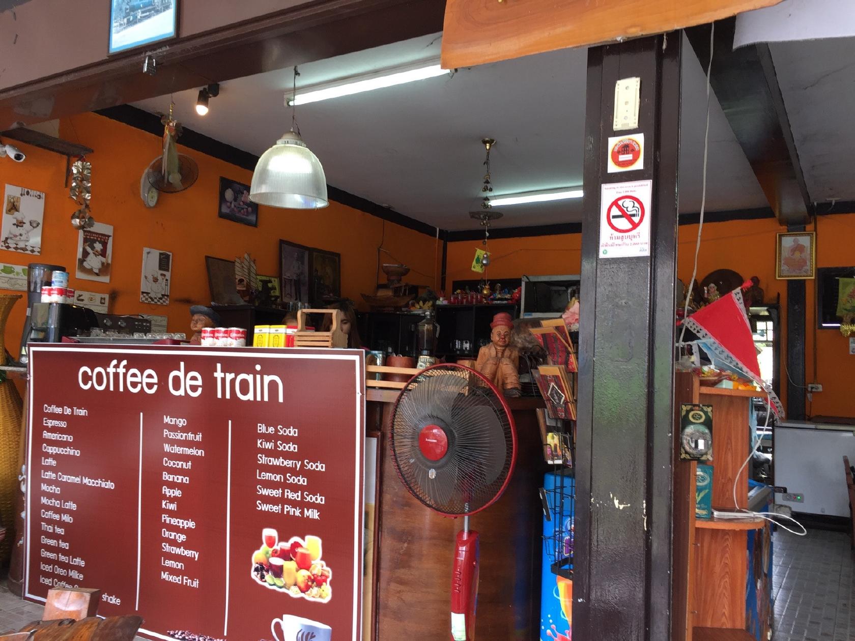 Menu at Coffee De Train restaurant, Chiang Mai