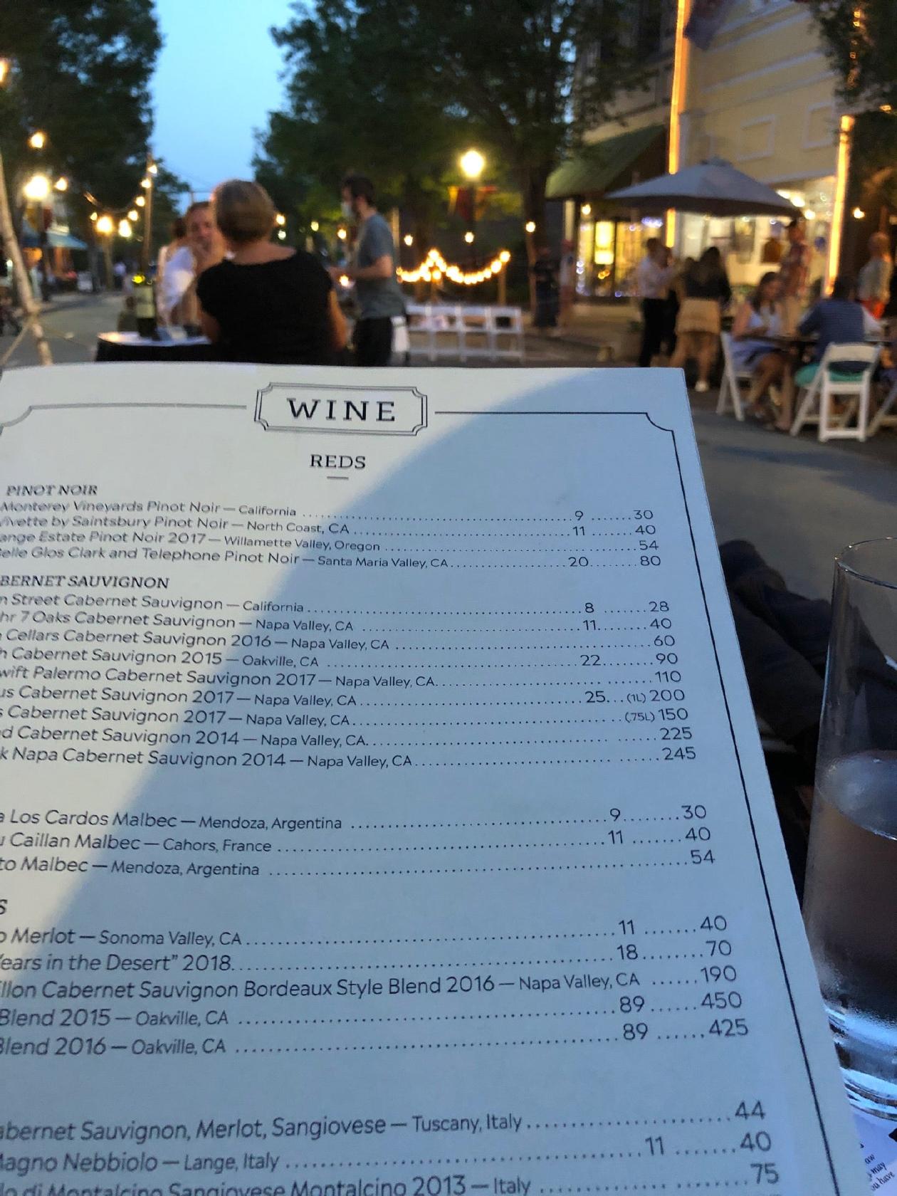 Menu at Cypress Hall restaurant, New Bern