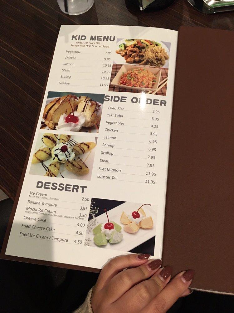 Menu at Omizu Japanese Restaurant, Parma