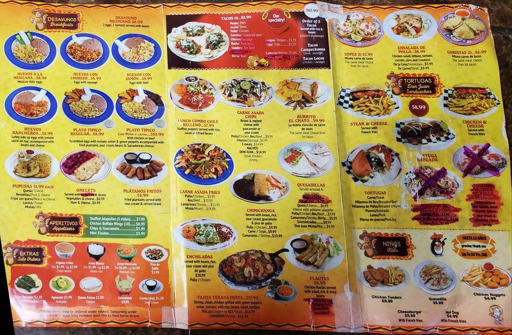 Menu at TACOS DON JUAN fast food, Dale City