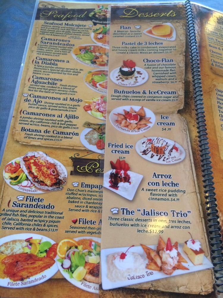 Menu at Fonda Don Chon restaurant, Covina
