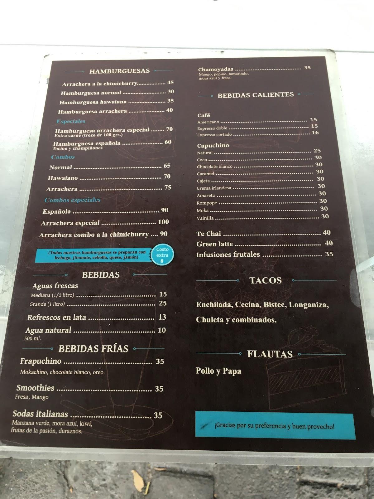 Carta del restaurante Le Delice Food Truck, Mexico