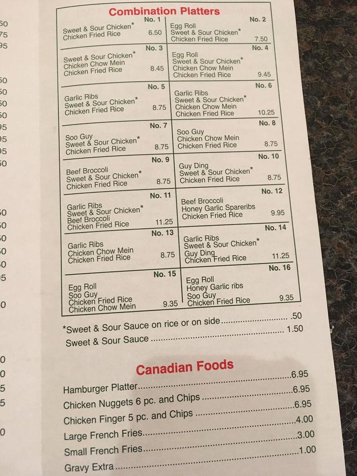 Menu at New City Restaurant, St. John's