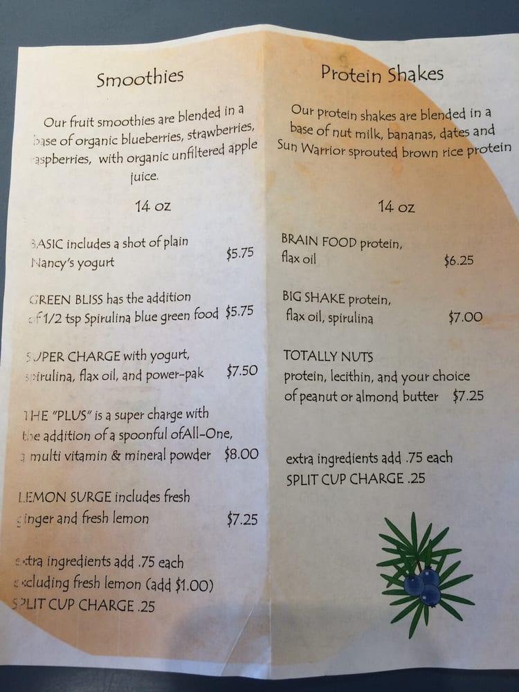 Menu at Rogue's Garden cafe, Valdez