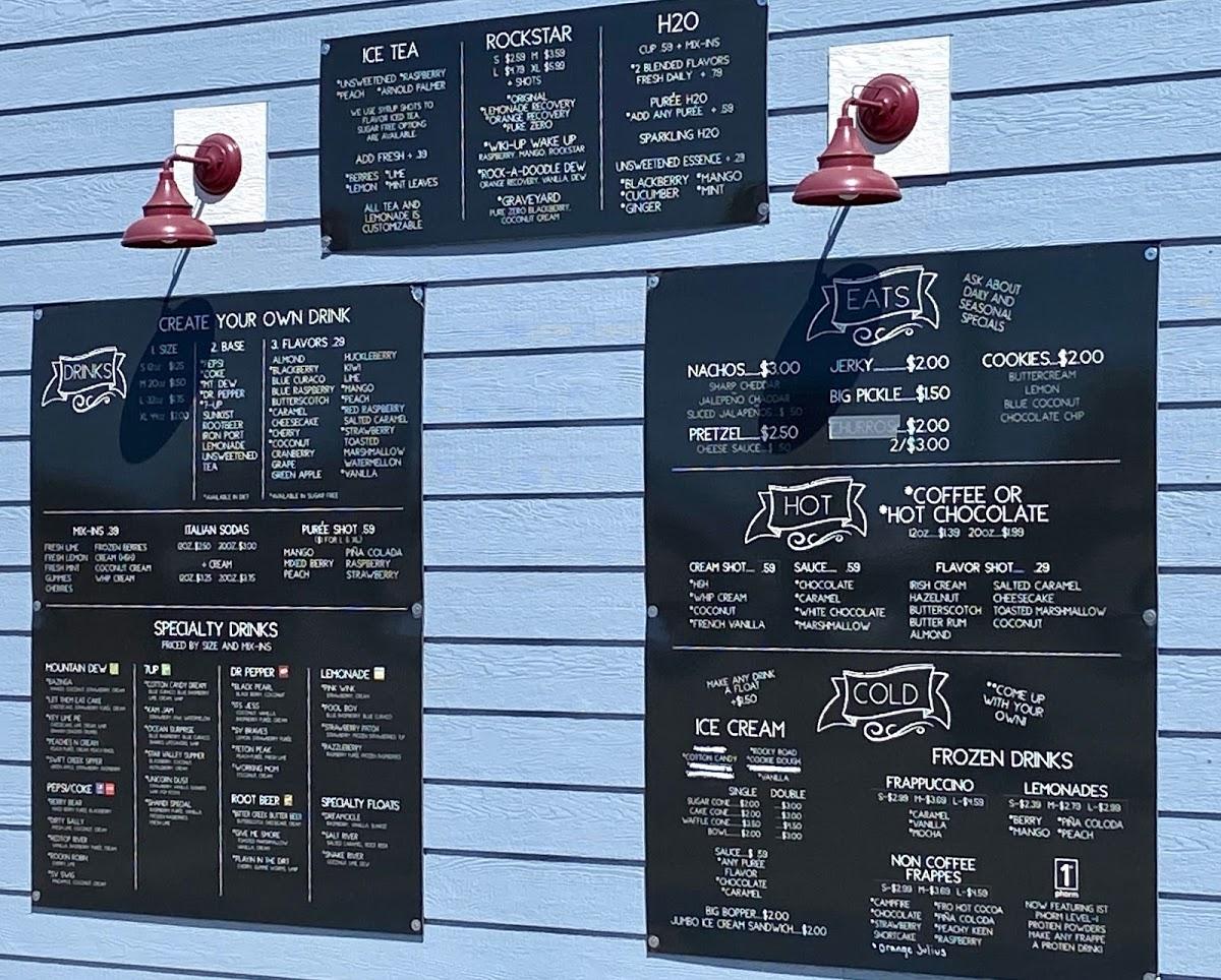 Menu at The Pop Shop restaurant, Afton