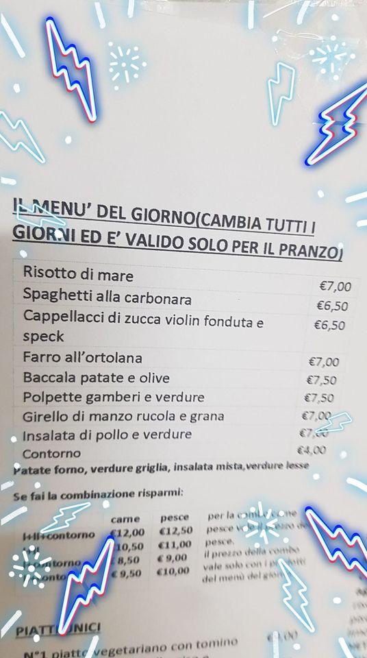 Menu at Cotto e Mangiato, Ferrara