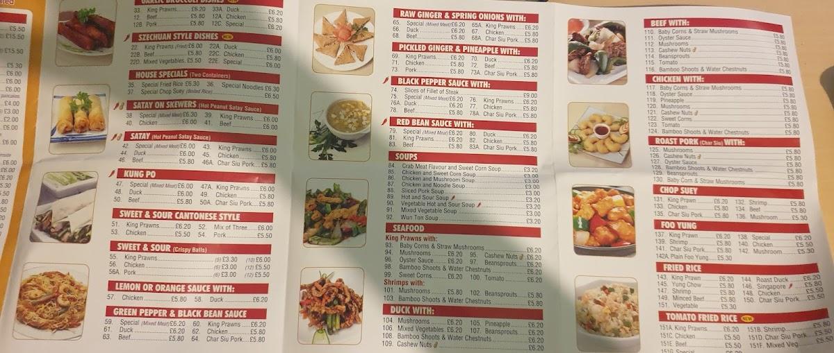 Menu at House of Mr Li fast food, Sutton Coldfield