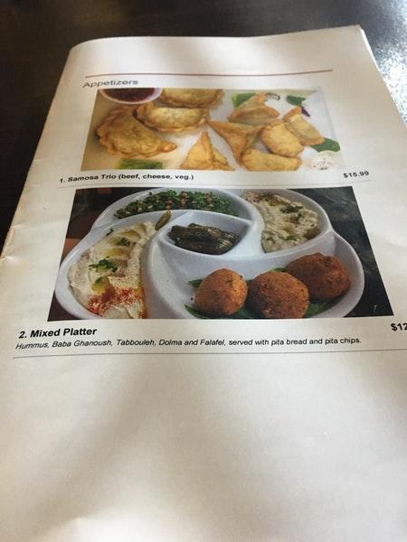 Menu at Kuzina Lebanese Grill restaurant, Corpus Christi