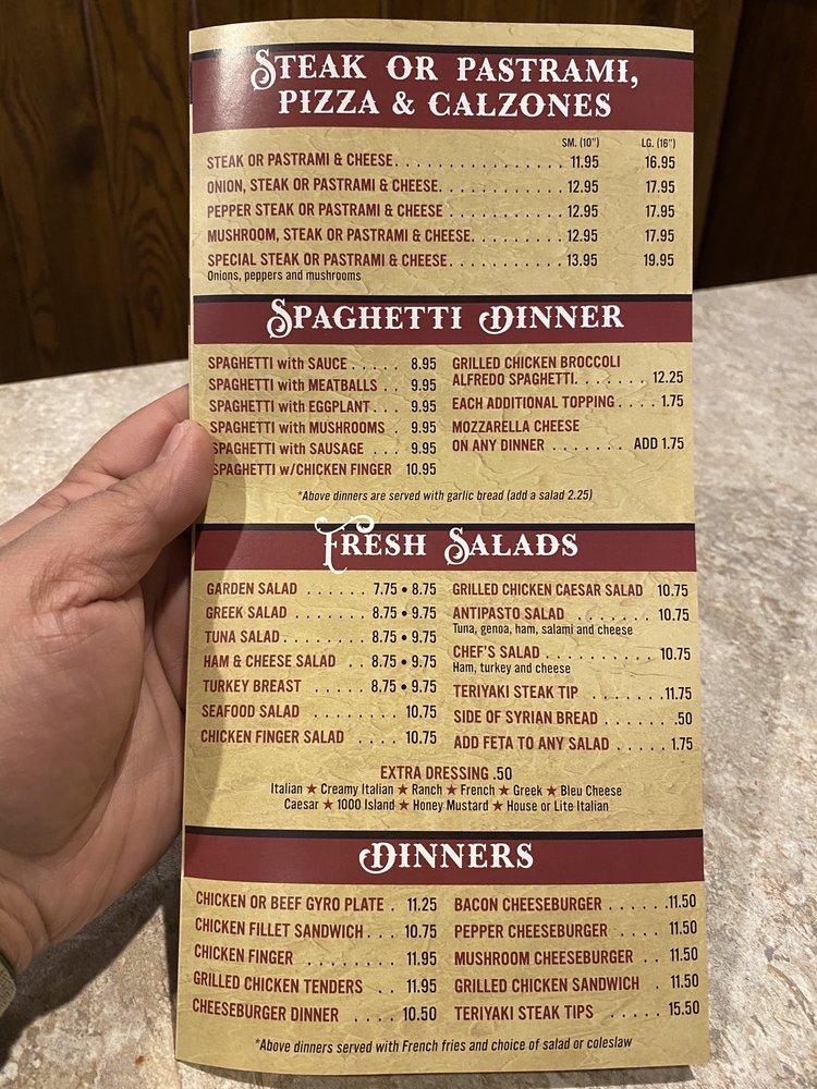 Menu at Tilton House of Pizza pizzeria, Tilton