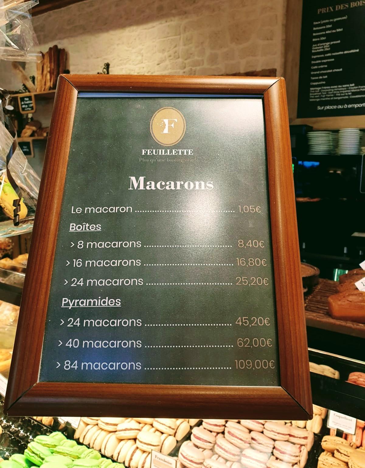 Menu at Boulangerie Feuillette, Woippy