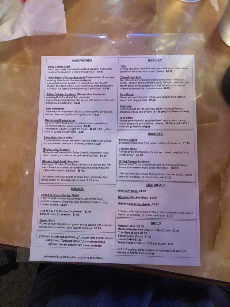 Menu at Main Street BBQ & Grill, Blair