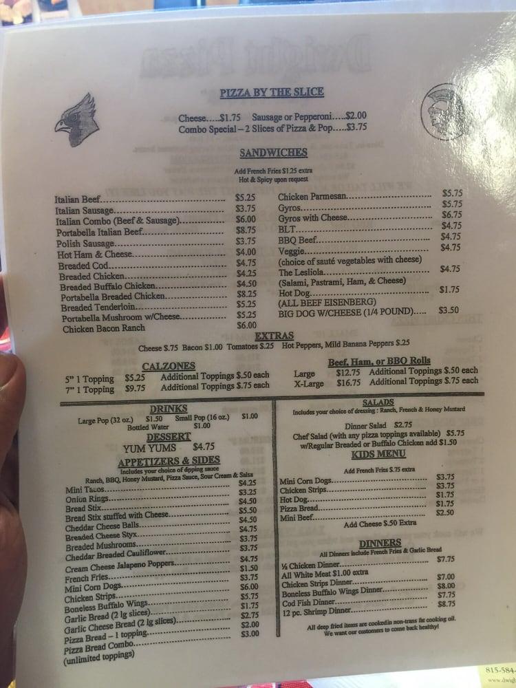 Menu at Dwight Pizza & More pizzeria, Dwight