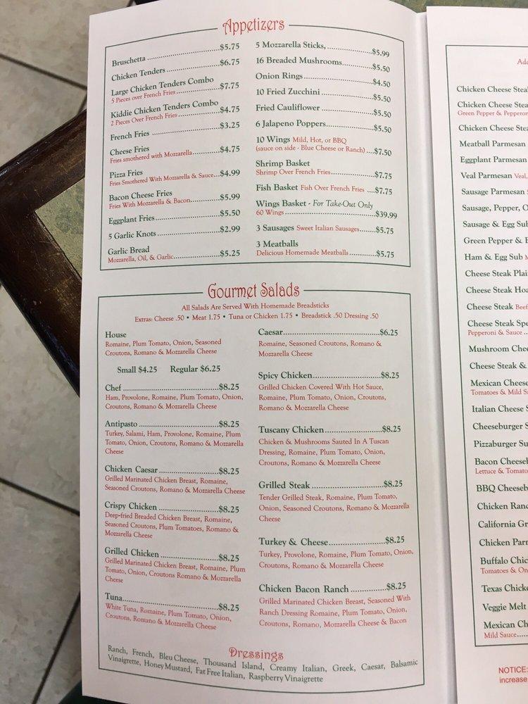 Menu at Italian Delight pub & bar, Grantville