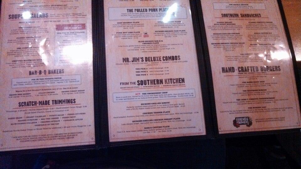 Menu at Jim 'N Nick's BBQ, Concord, Gateway Ln NW