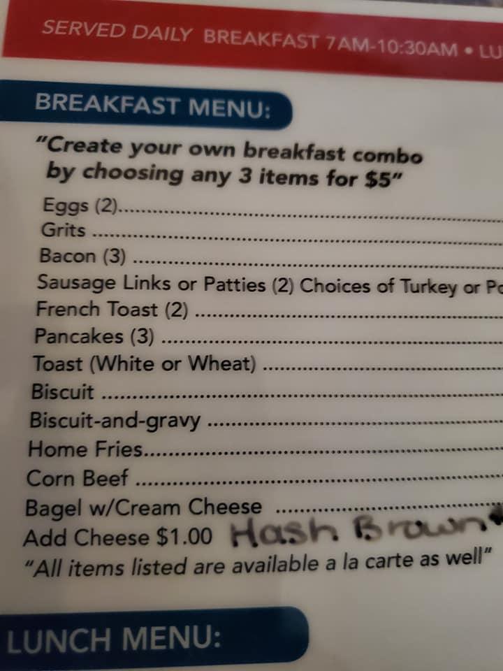 Menu at GG's Heavenly Soul Food restaurant, Ocala