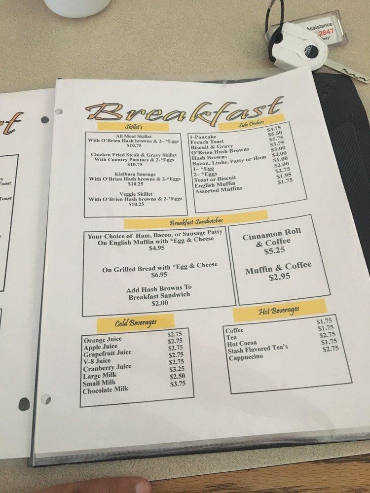 Menu at KJ'S Cafe, Chemult