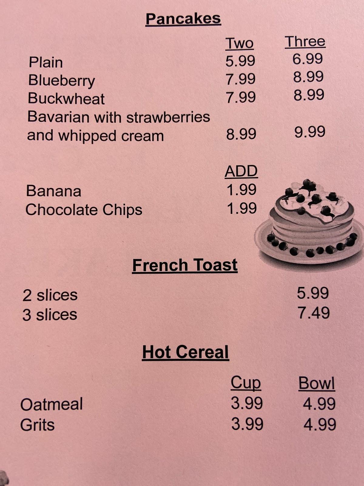 Menu at Quiet Side Cafe and Ice Cream Shop, Southwest Harbor
