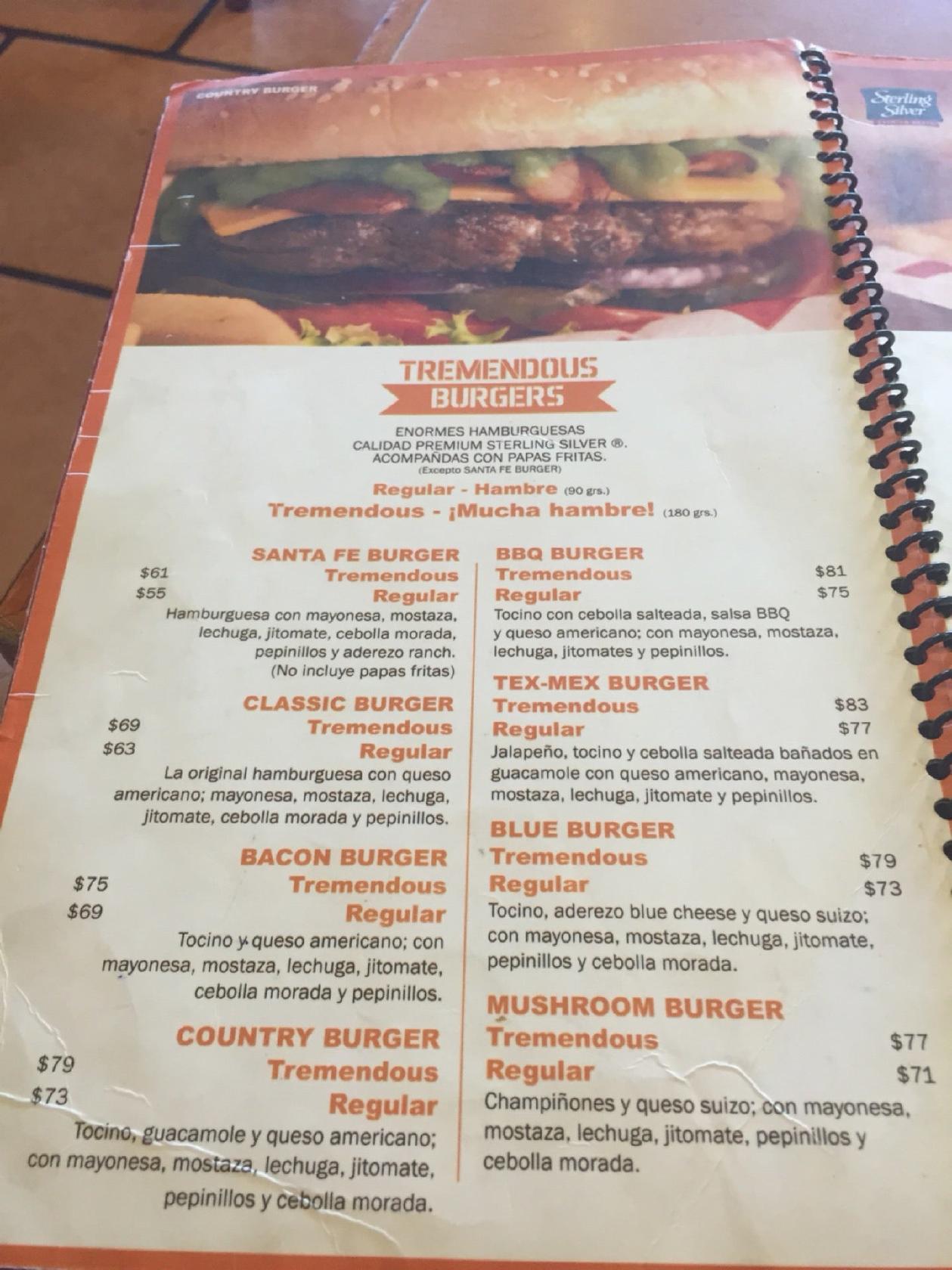 Menu at Restaurante Countrybreak Trojes, Aguascalientes, Prol. Gral ...