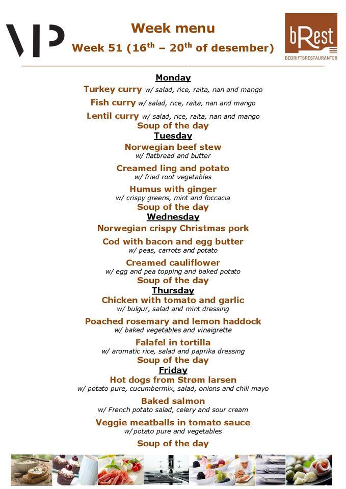 Carta del restaurante Kantine Vækerø Park, Oslo
