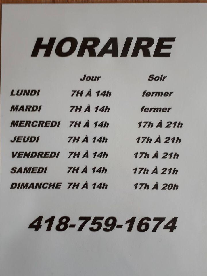 Menu at Restaurant du Cap à la Mer, Carleton-sur-mer, 597 Bd Perron