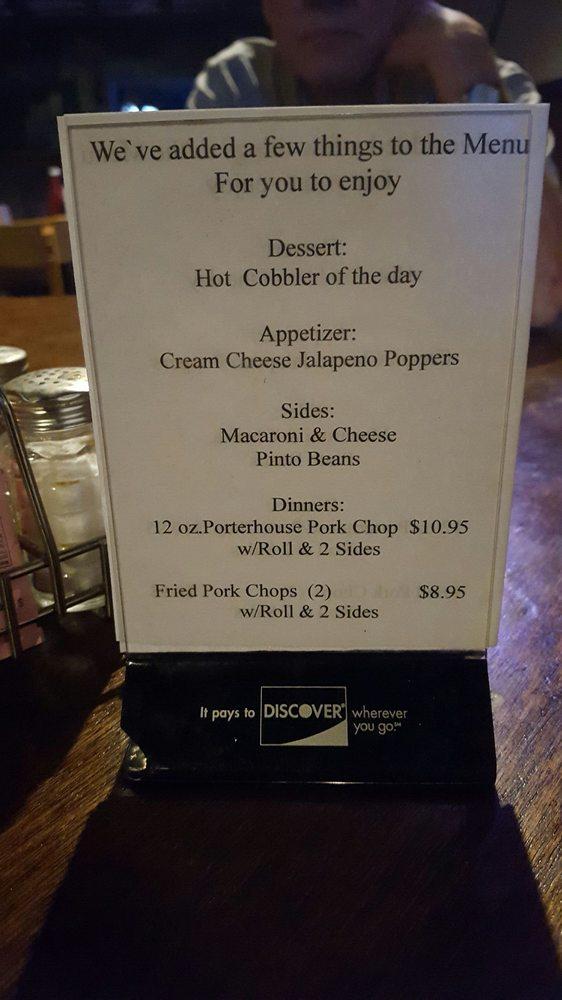 Menu at Neon Moon Restaurant and Social Club, Yantis