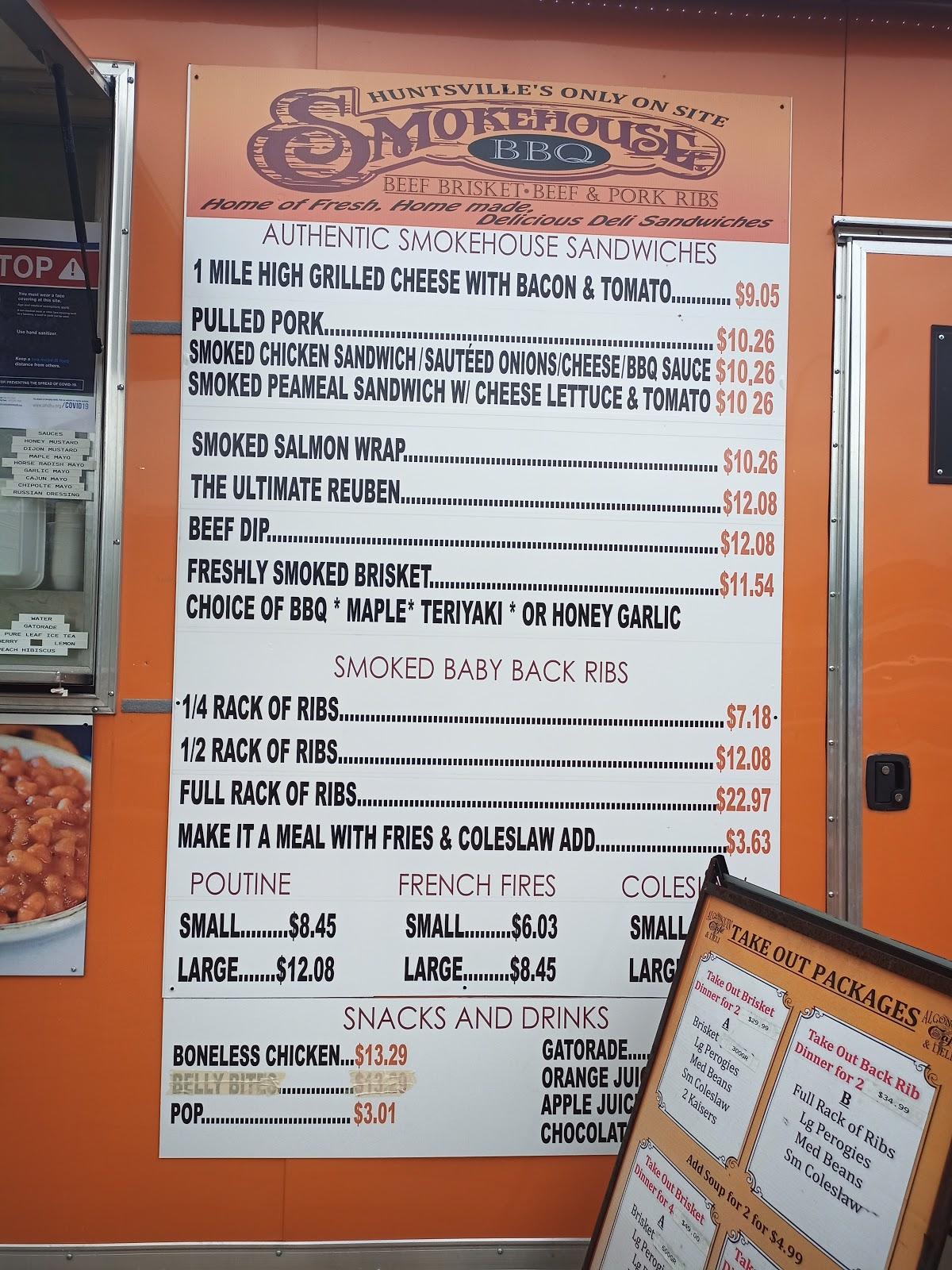 Menu at Algonquin Cafe Food Truck, Huntsville