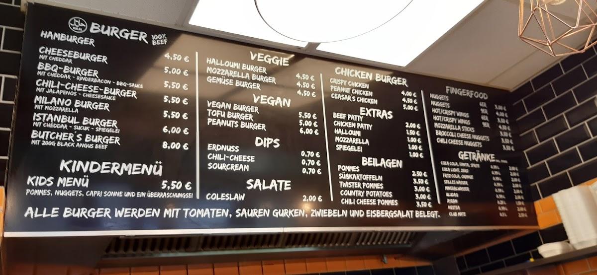 Speisekarte von Butchers Burger restaurant, Berlin