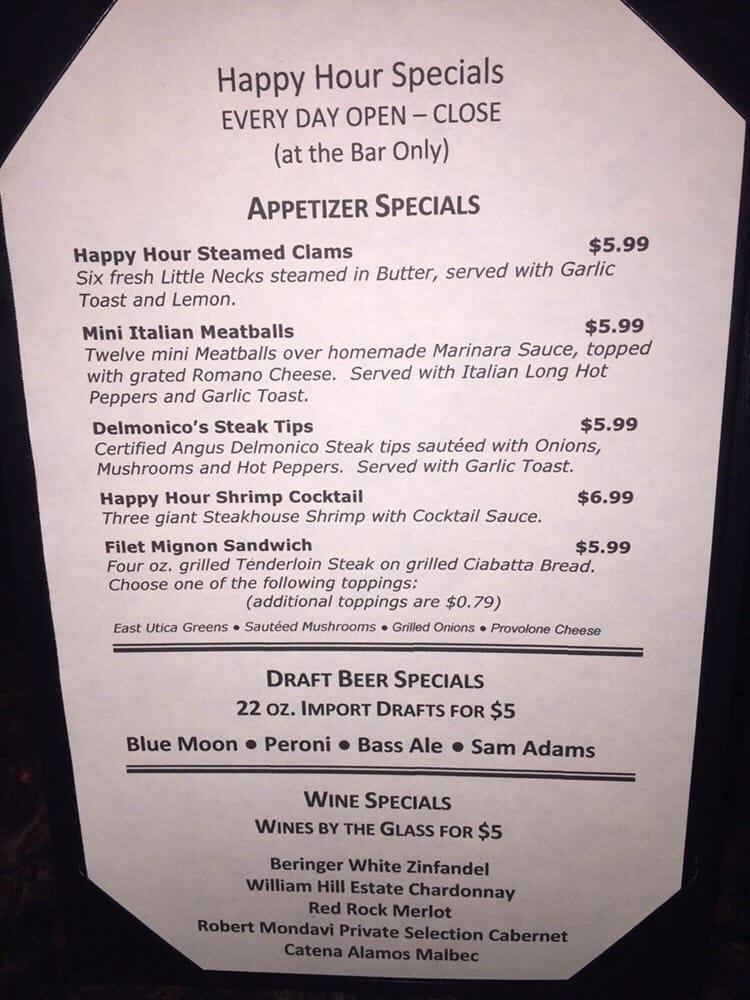 Menu at Delmonico's Italian Steakhouse, Orlando