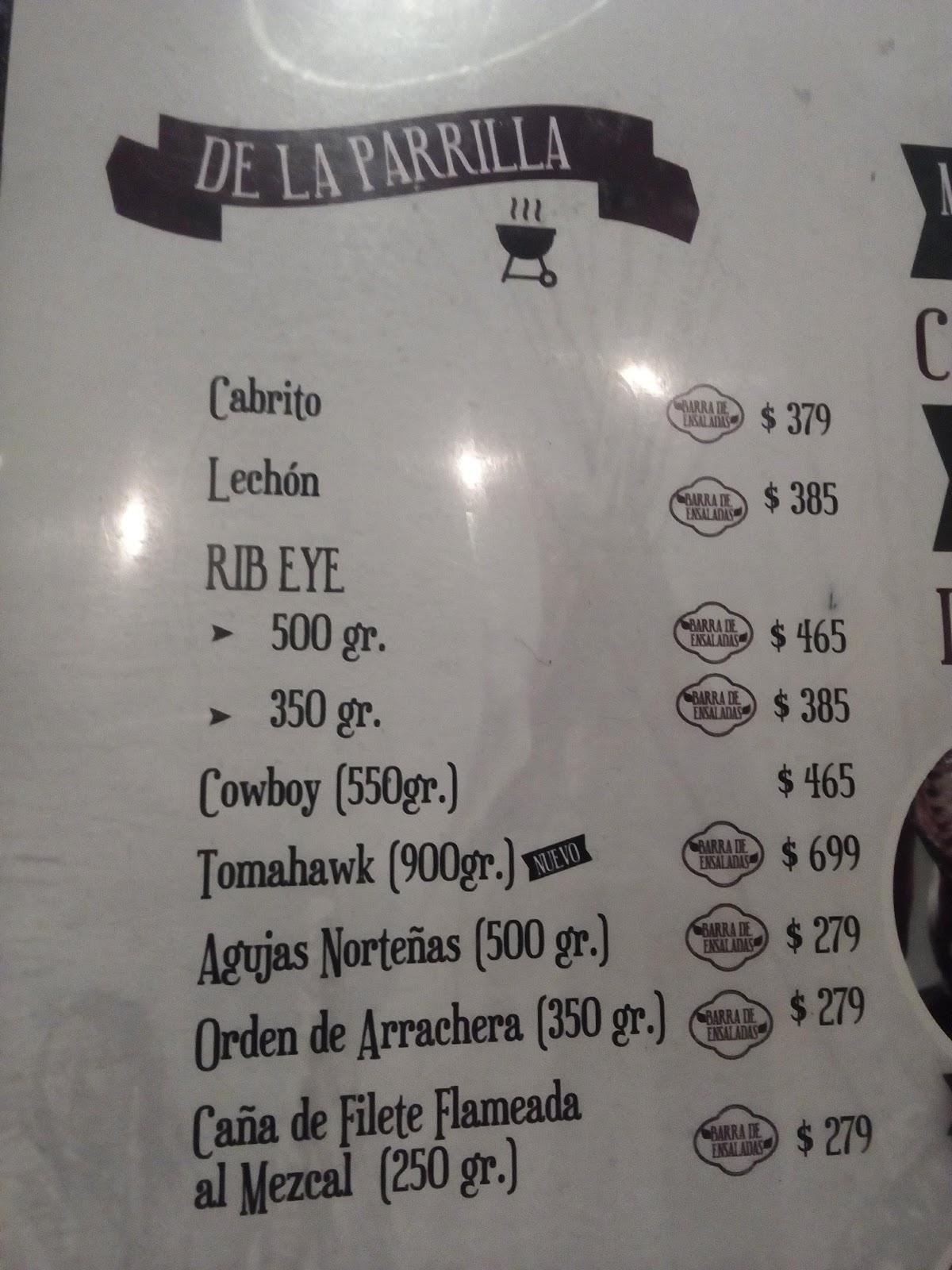 Menu at Tierra Santa Restaurante, Monclova, Washington 33-A