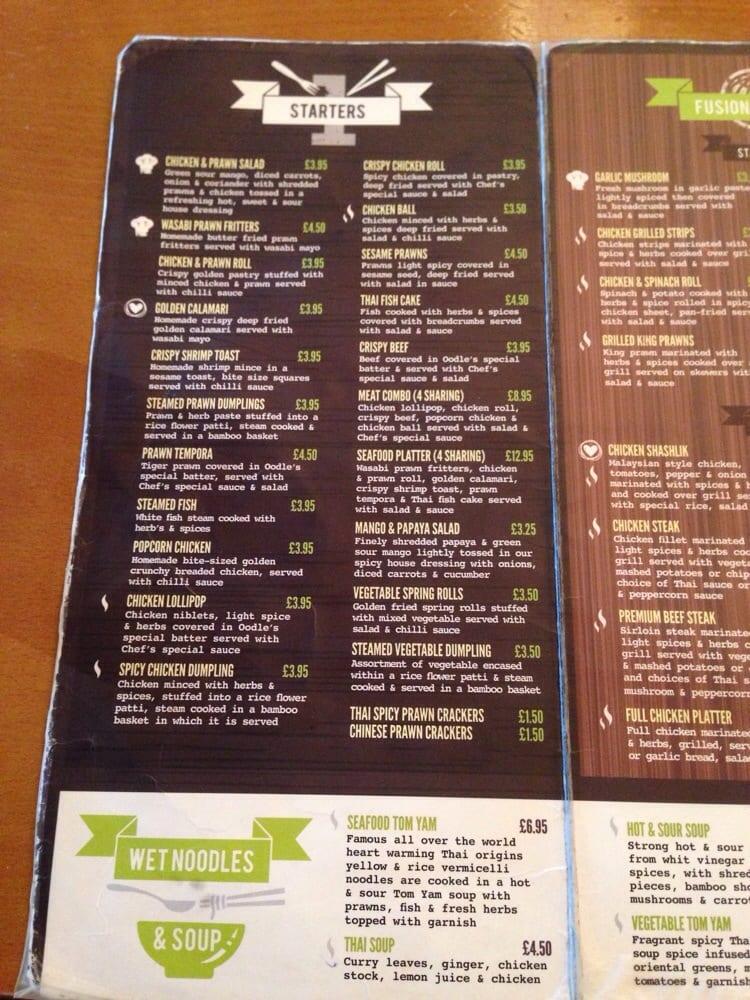 Menu at Oodles N'Oodles Star City Birmingham restaurant, Birmingham