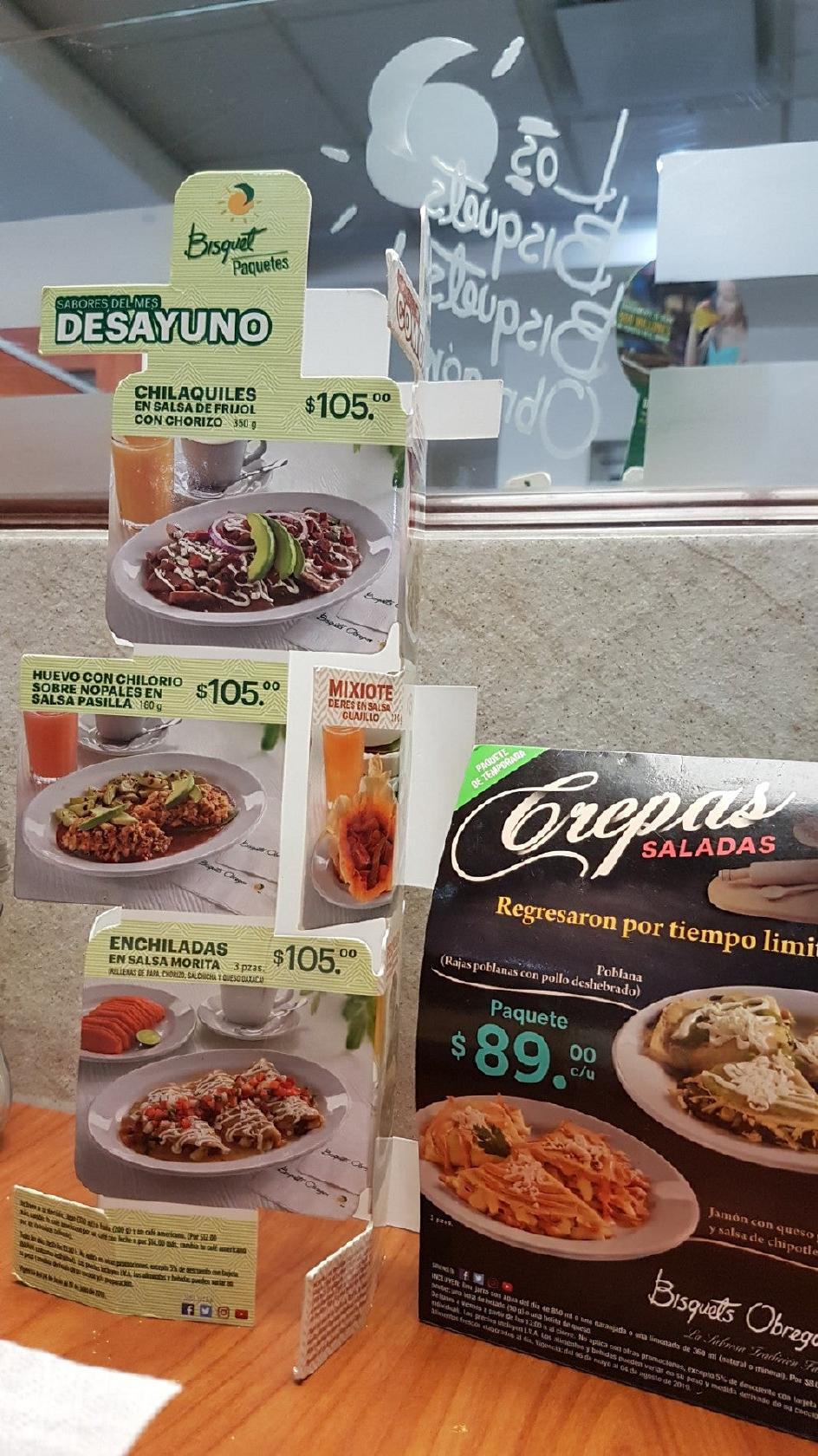 Menu at Los Bisquets Obregón restaurant, Mexico City, Av. Universidad ...
