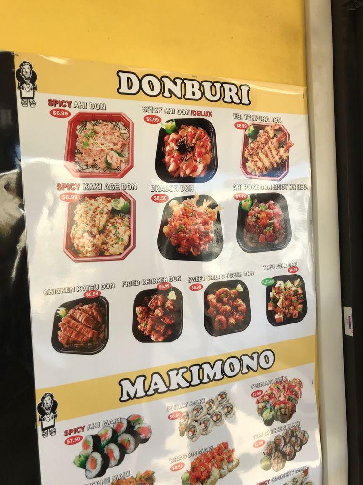 Menu at Kozo Sushi restaurant, Honolulu, S King St