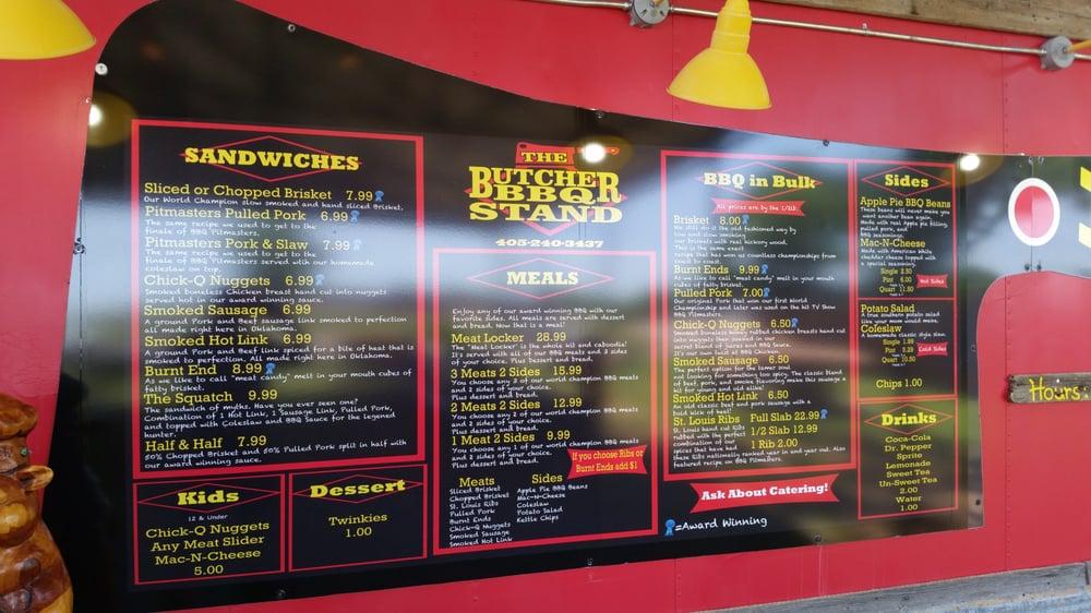Menu at The Butcher BBQ Stand, Wellston, OK-66