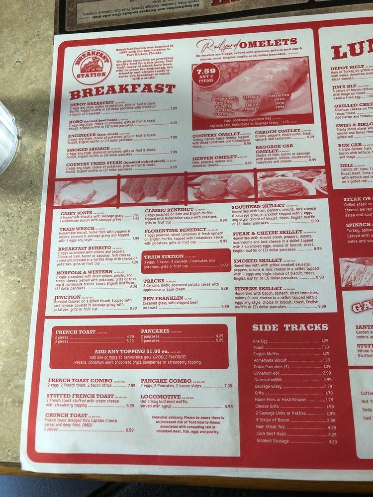 Menu at Breakfast Station restaurant, Beverly Hills