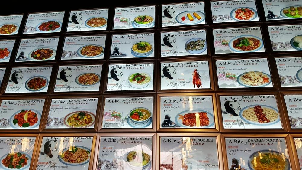 Menu at Da Chef Noodle restaurant, Bermuda Dunes