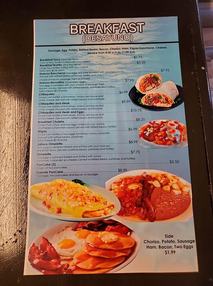 Menu at El Malecón Restaurant, Snyder
