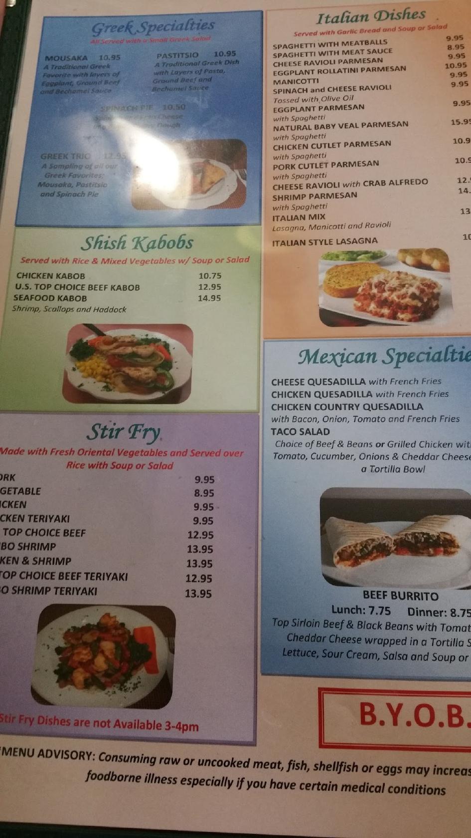 Menu at West Shore Plaza Family Restaurant, Lemoyne