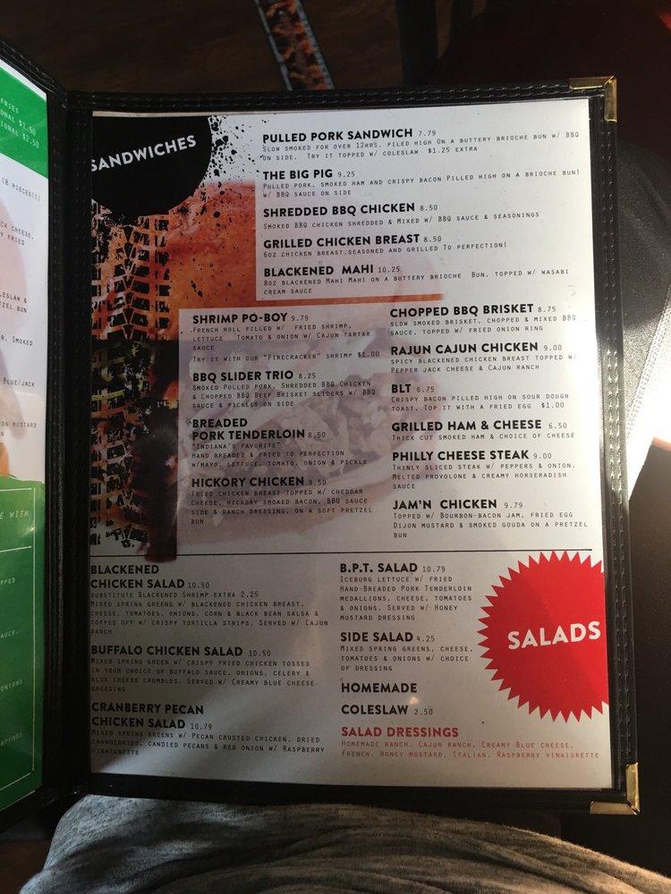 Menu at Checkered Flag Tavern pub & bar, Indianapolis