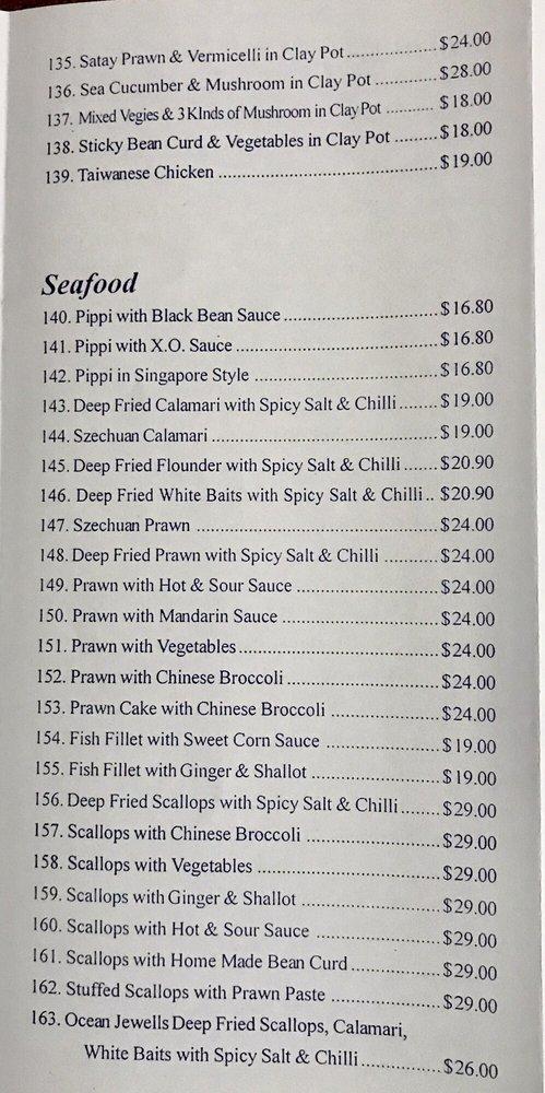 Menu at Parrot House Restaurant, Kensington