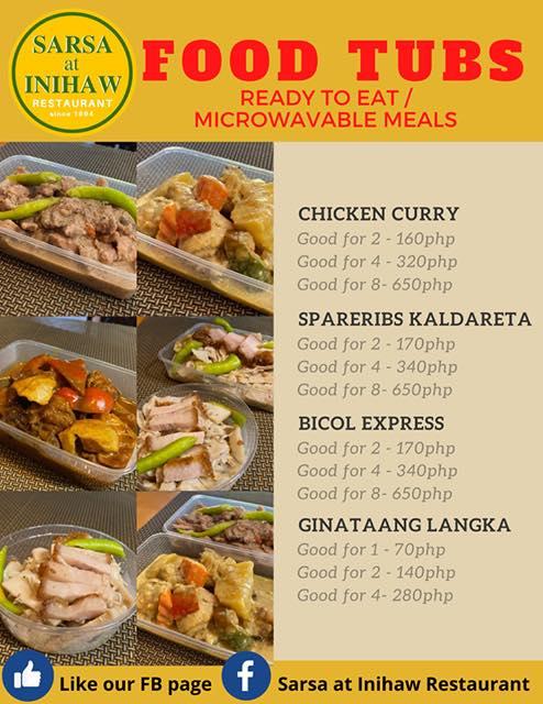 Menu at Sarsa At Inihaw restaurant, Santa Maria, 2 Gov Fortunato Halili Ave