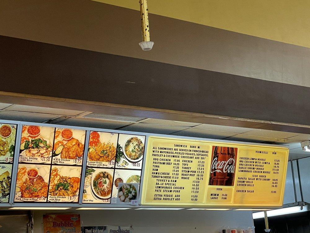 Menu at Ba-Le Sandwich Shop restaurant, Waipahu