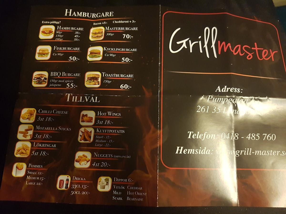 Menu at Grillmaster pub & bar, Landskrona