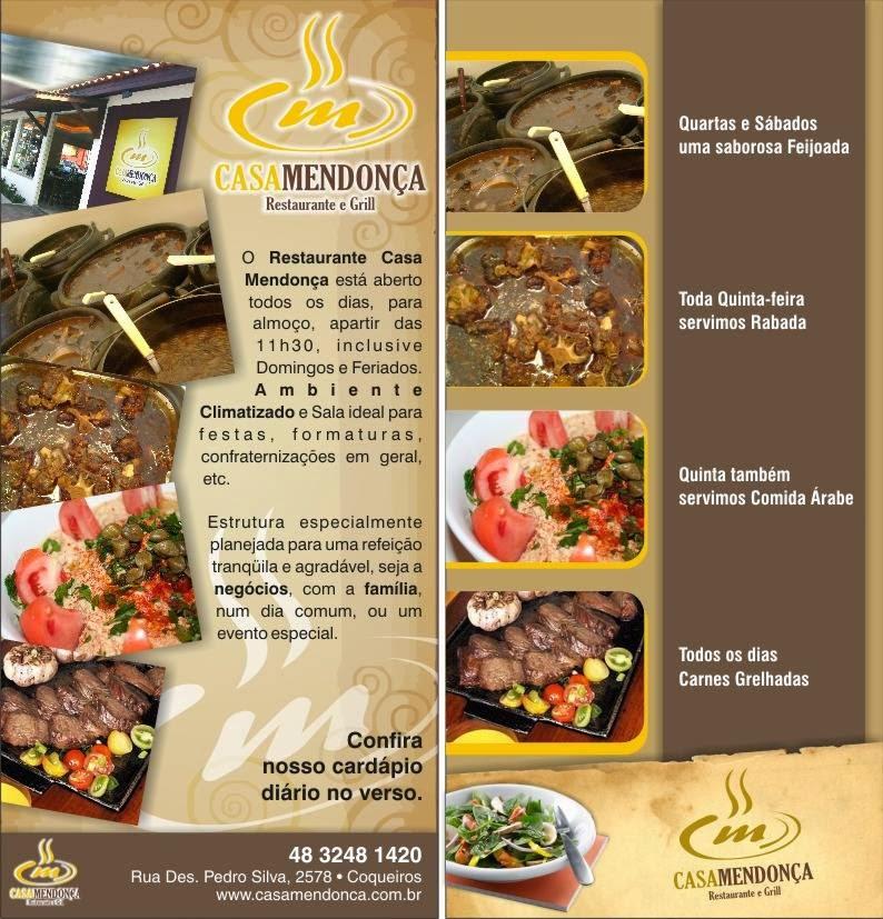 Menu em Restaurante Casa Mendonça, Florianópolis