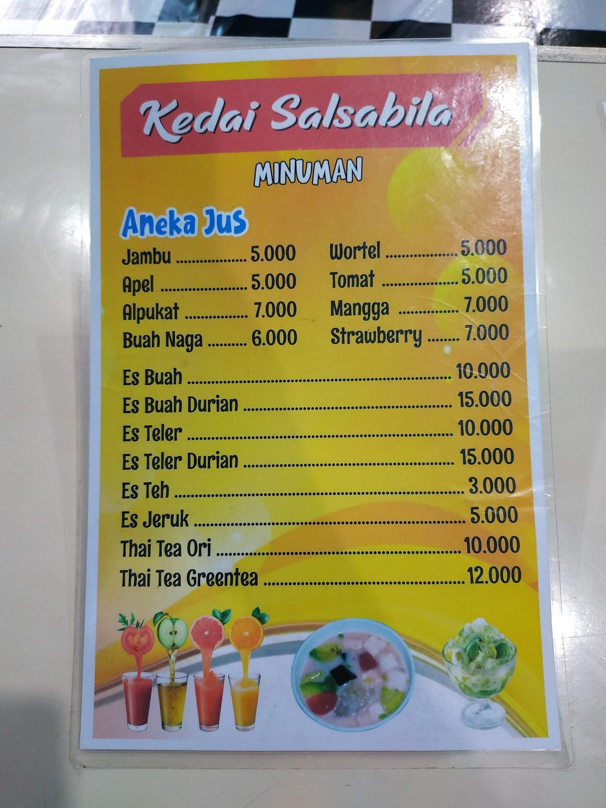Menu at Kedai Salsabila Wedari pub & bar, Wedarijaksa