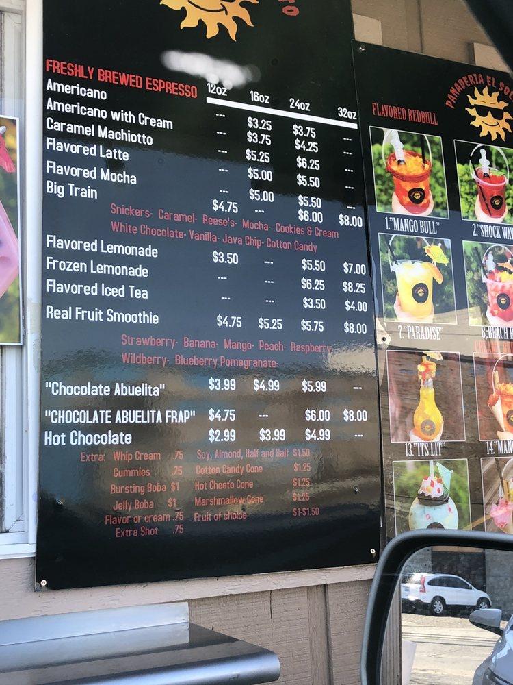 Menu at Panaderia El Solecito restaurant, Yakima