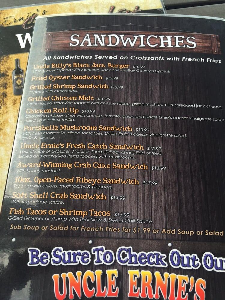 Menu at Uncle Ernies pub & bar, Panama City