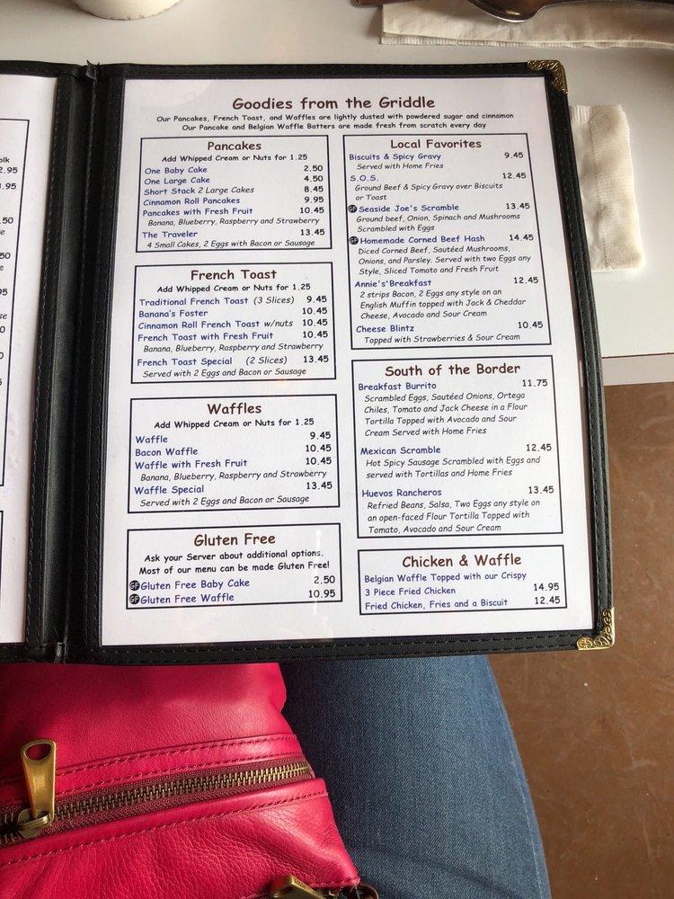 Menu at The Breakfast Club, Seaside