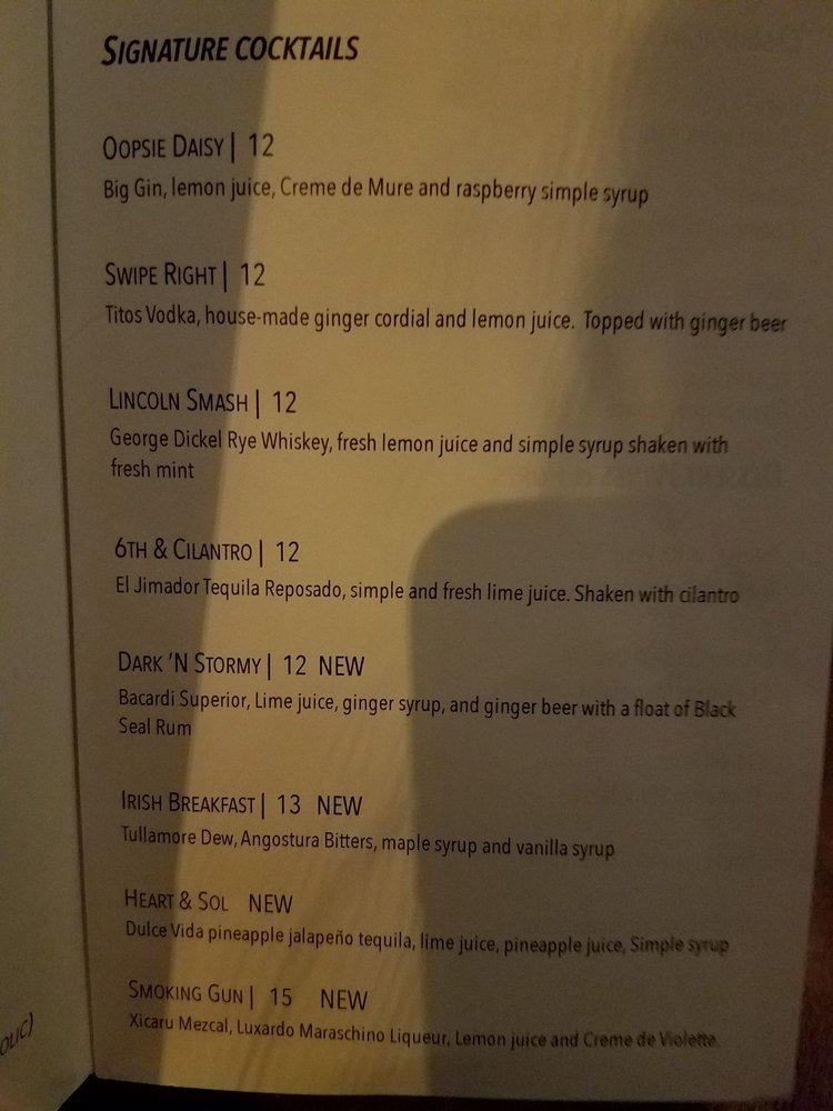 Menu at Central Bar + Restaurant, Bellevue