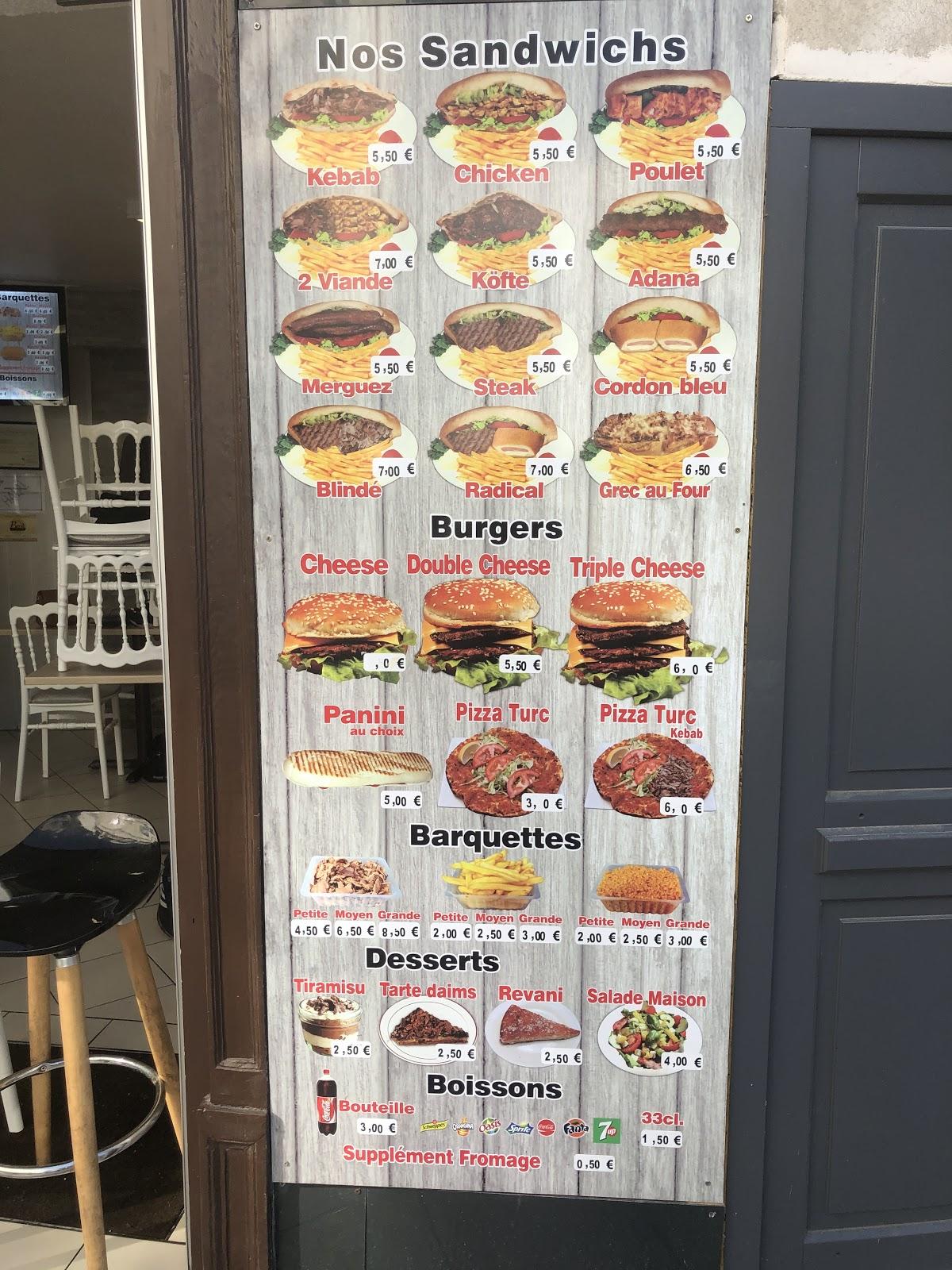 Menu au Chez Memo restaurant, Pontoise