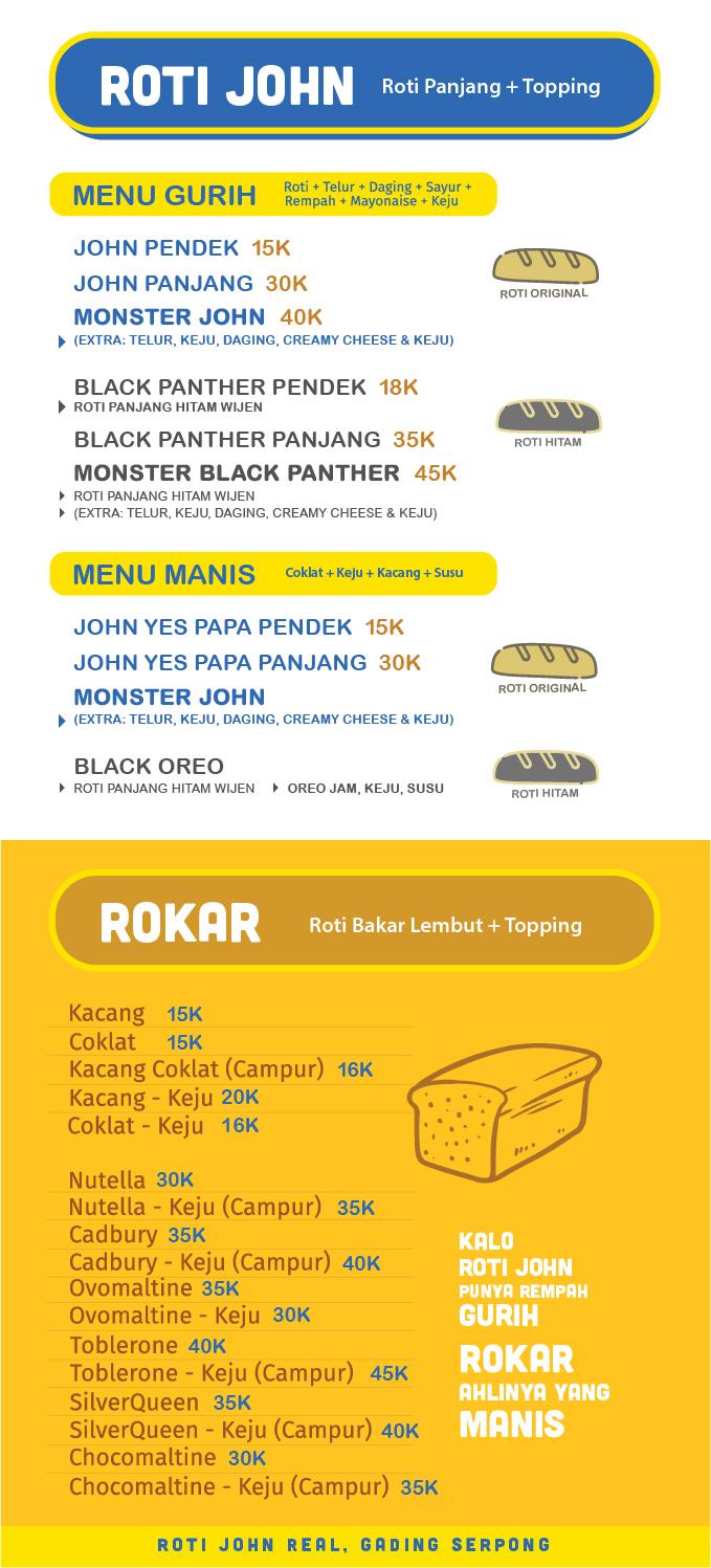 Menu at Roti John Real Gading Serpong, Kelapa Dua